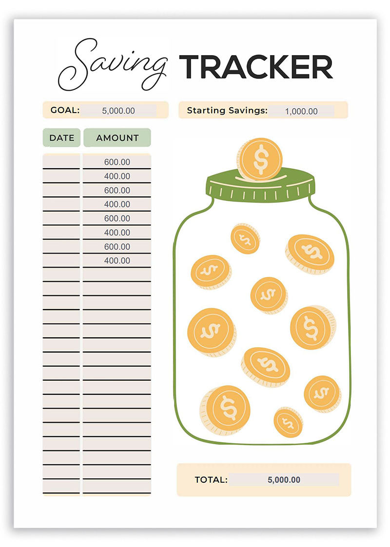 Free Savings Tracker PDF and PNG – Frugal Fitz Designs